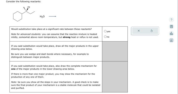 Solved Consider the following reactants: H2O Major Products: | Chegg.com