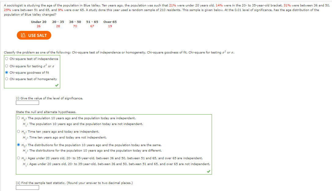 population of Blue Valley changed?Classify the | Chegg.com
