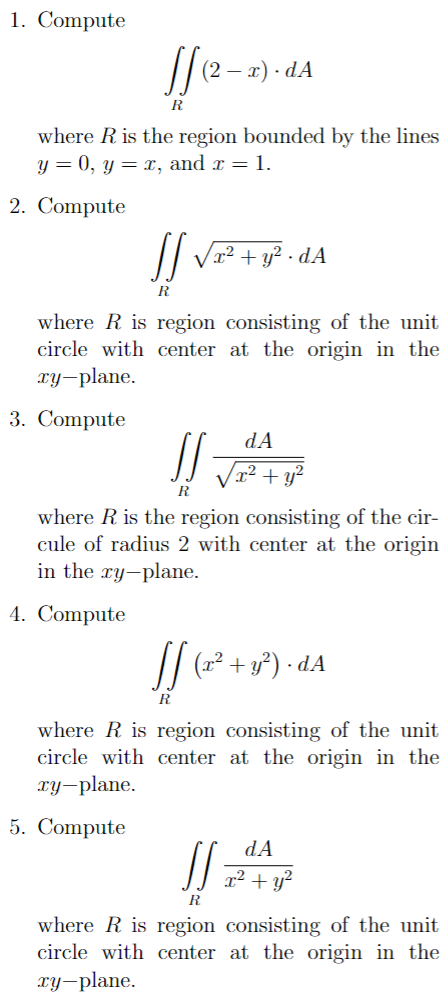 Solved Compute Z ZR(2 − x) · dA Compute∬R(2-x)*dAwhere R | Chegg.com Solved Compute Z ZR(2 − x) · dA Compute∬R(2-x)*dAwhere R | Chegg.com