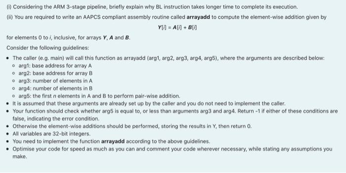 Solved Considering the ARM 3-stage pipeline, briefly explain | Chegg.com