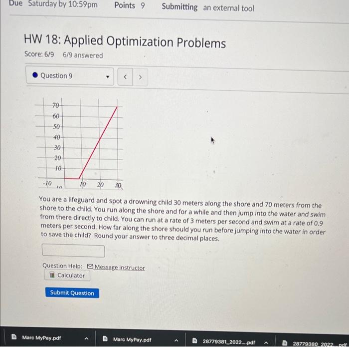 Solved HW 18: Applied Optimization Problems Score: 6/9 6/9 | Chegg.com
