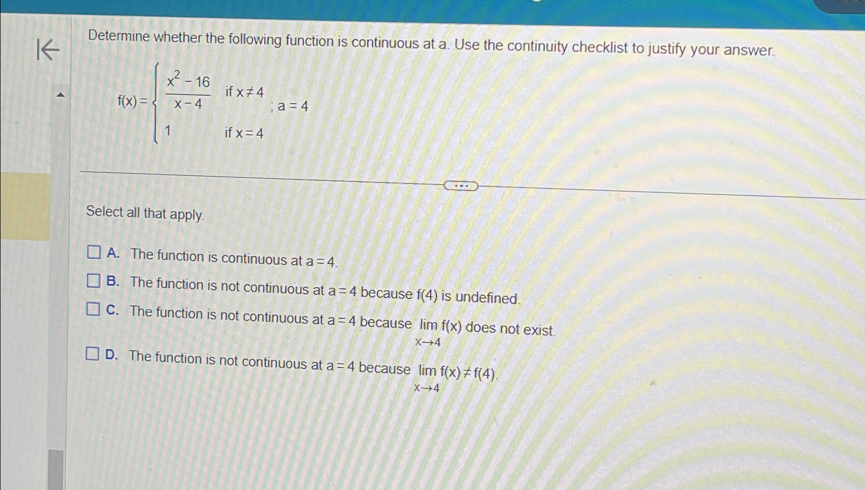 Solved Determine whether the following function is | Chegg.com