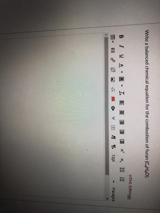 Solved Write a balanced chemical equation for the combustion | Chegg.com