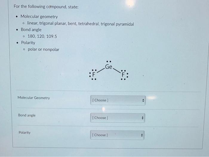 Solved For the following compound, state: - Molecular | Chegg.com