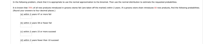 Solved In the following problem, check that is appropriate | Chegg.com