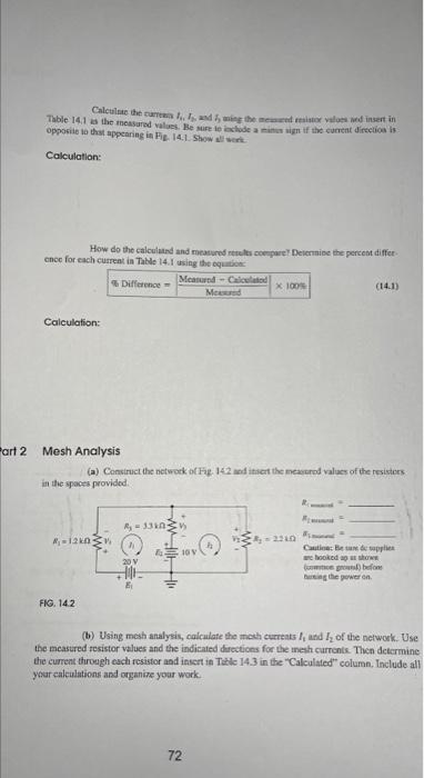 Solved 1 Branch-current Analysis (a) Construct the network | Chegg.com