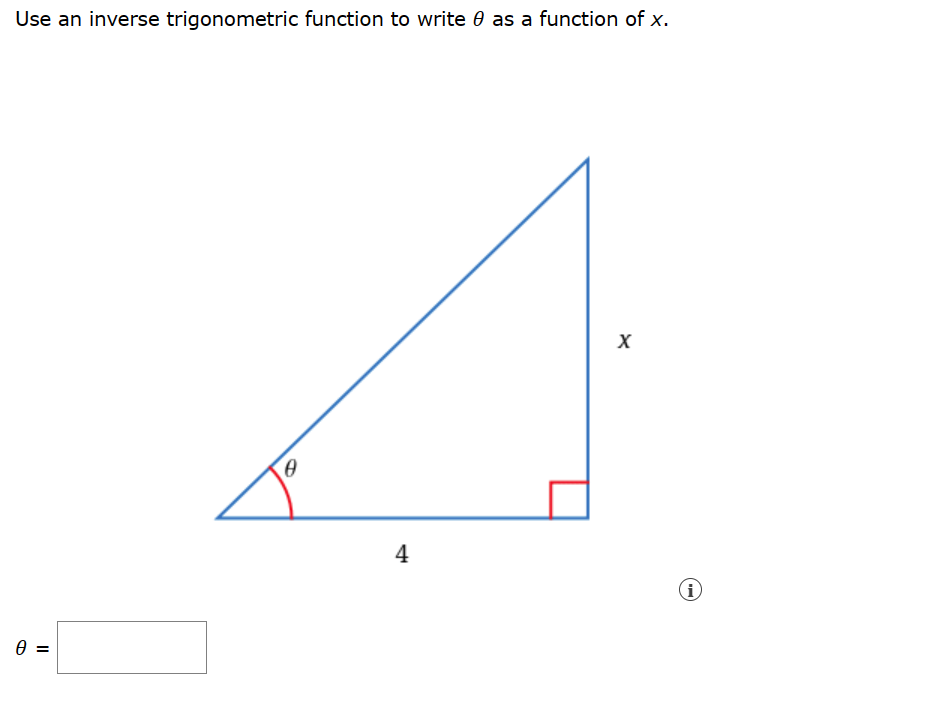 Solved Use an inverse trigonometric function to write θ ﻿as | Chegg.com