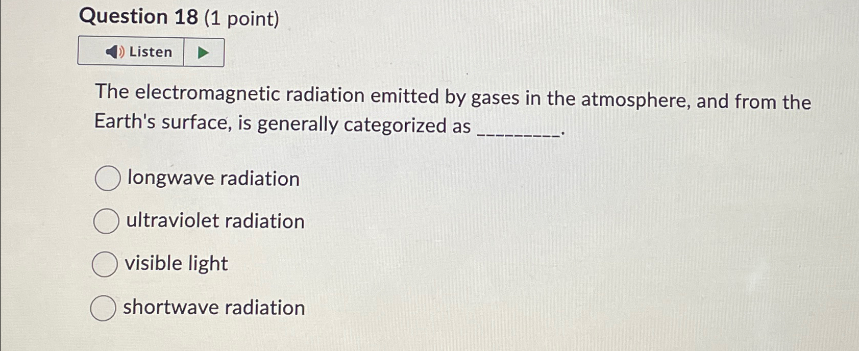 Solved Question 18 (1 point)ListenThe electromagnetic | Chegg.com Solved Question 18 (1 point)ListenThe electromagnetic | Chegg.com