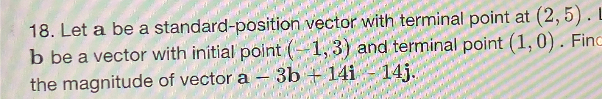 Solved Let a ﻿be a standard-position vector with terminal | Chegg.com