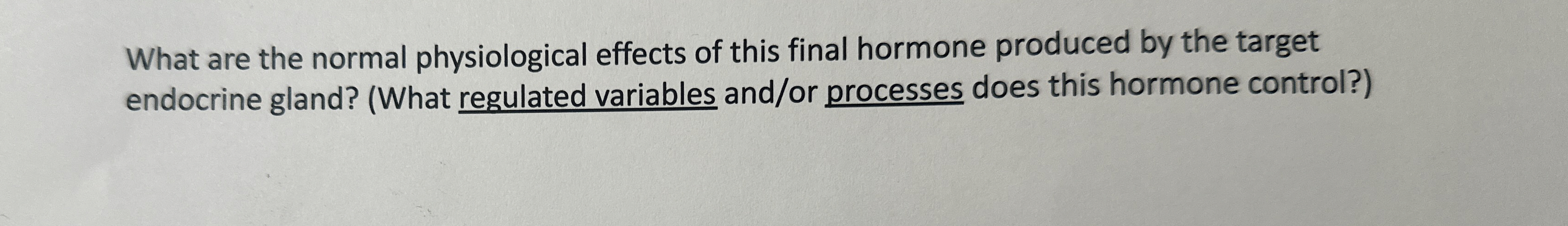 Solved What are the normal physiological effects of tHe | Chegg.com