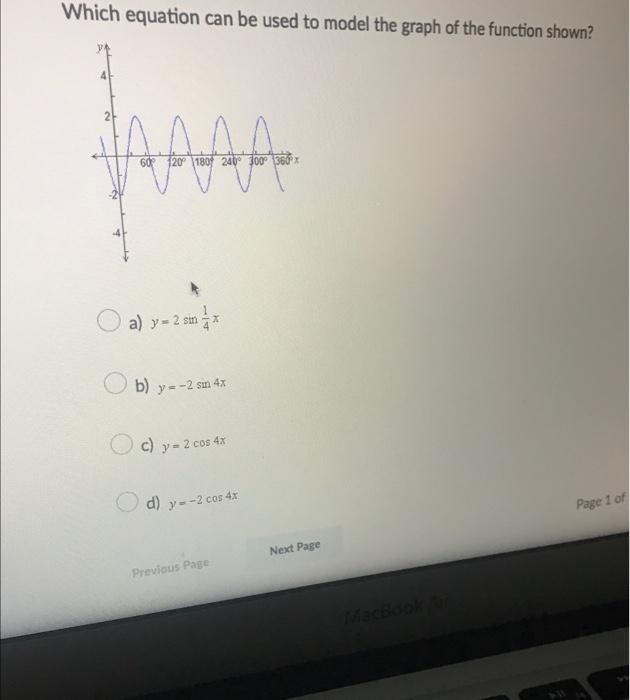 Solved Which equation can be used to model the graph of the | Chegg.com