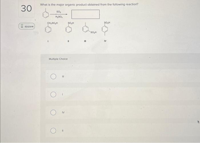 Solved What is the major organic product obtained from the | Chegg.com