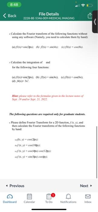 4. Calculate the Fourier transform of the following | Chegg.com