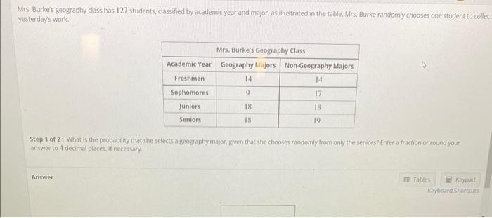 Solved Mrs. Burke's geography class has 127 students, | Chegg.com