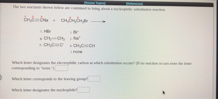 Solved (Review Topics) [References) The two reactants shown | Chegg.com
