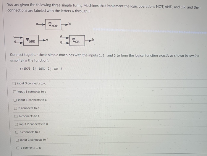 Solved You are given the following three simple Turing | Chegg.com