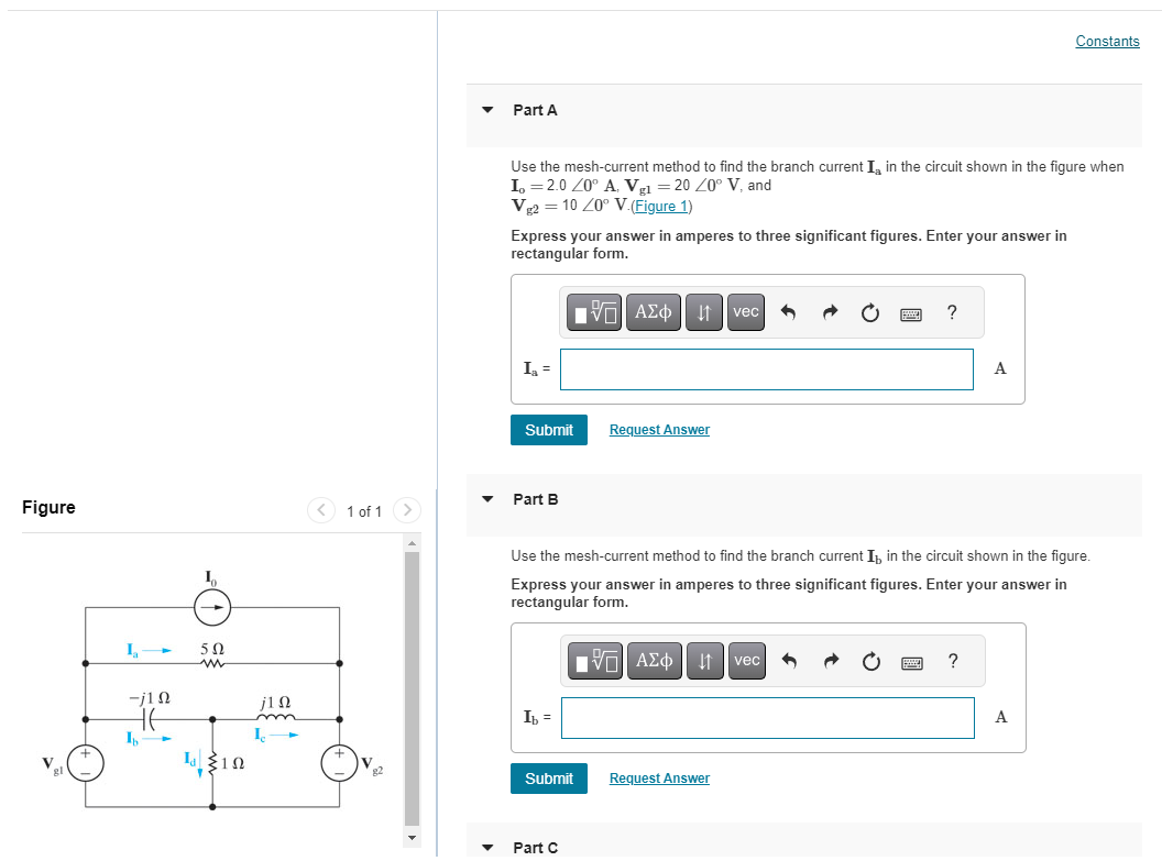 Solved Part AUse the mesh-current method to find the branch | Chegg.com