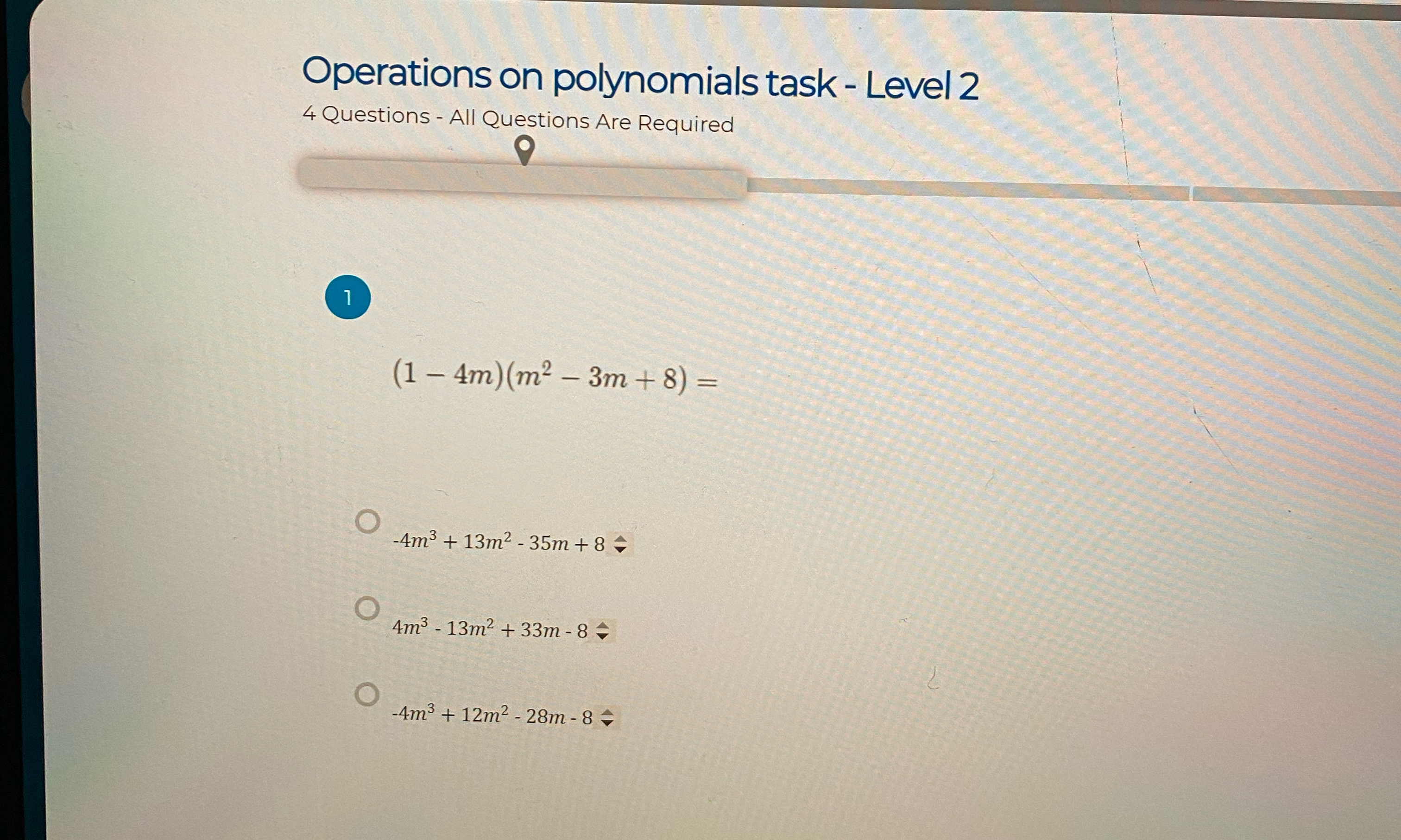 Solved Operations on polynomials task - ﻿Level 24 ﻿Questions | Chegg.com
