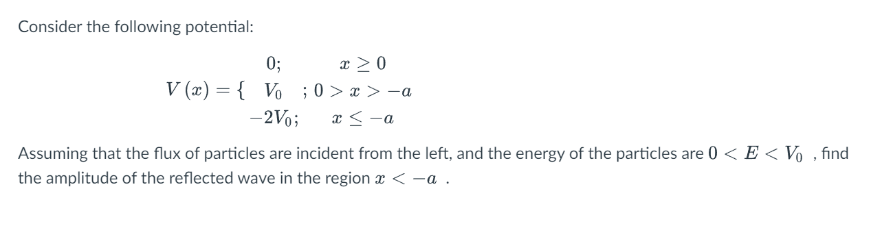 Solved Consider the following | Chegg.com