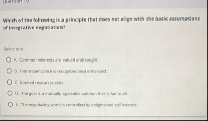 Solved Question isWhich of the following is a principle that | Chegg.com