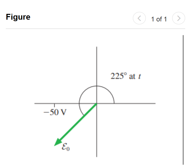 Solved The emf phasor in (Figure 1) ﻿is shown at t = 2.0 | Chegg.com
