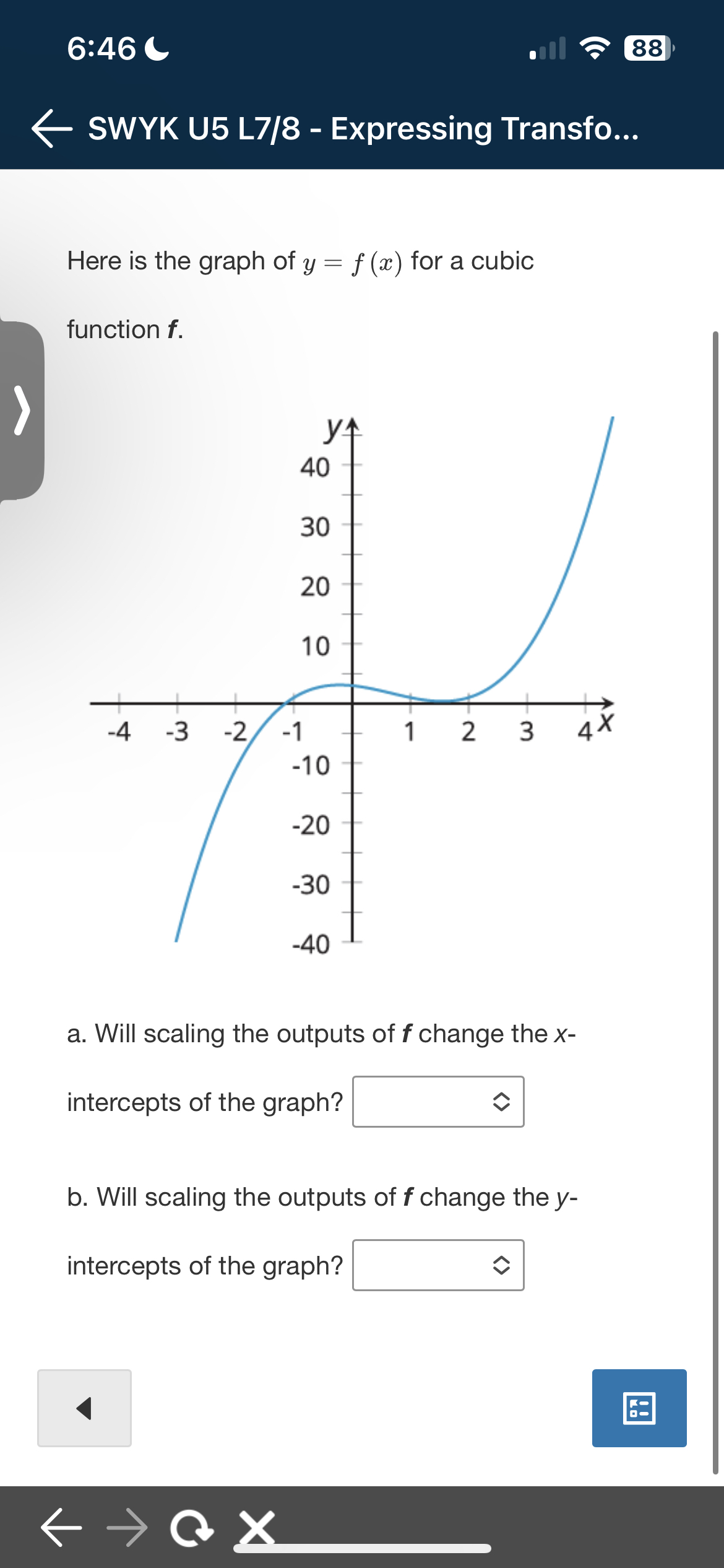 Solved 6:46 ﻿C. 11 ค 88SWYK U5 ﻿L7/8 - ﻿Expressing | Chegg.com