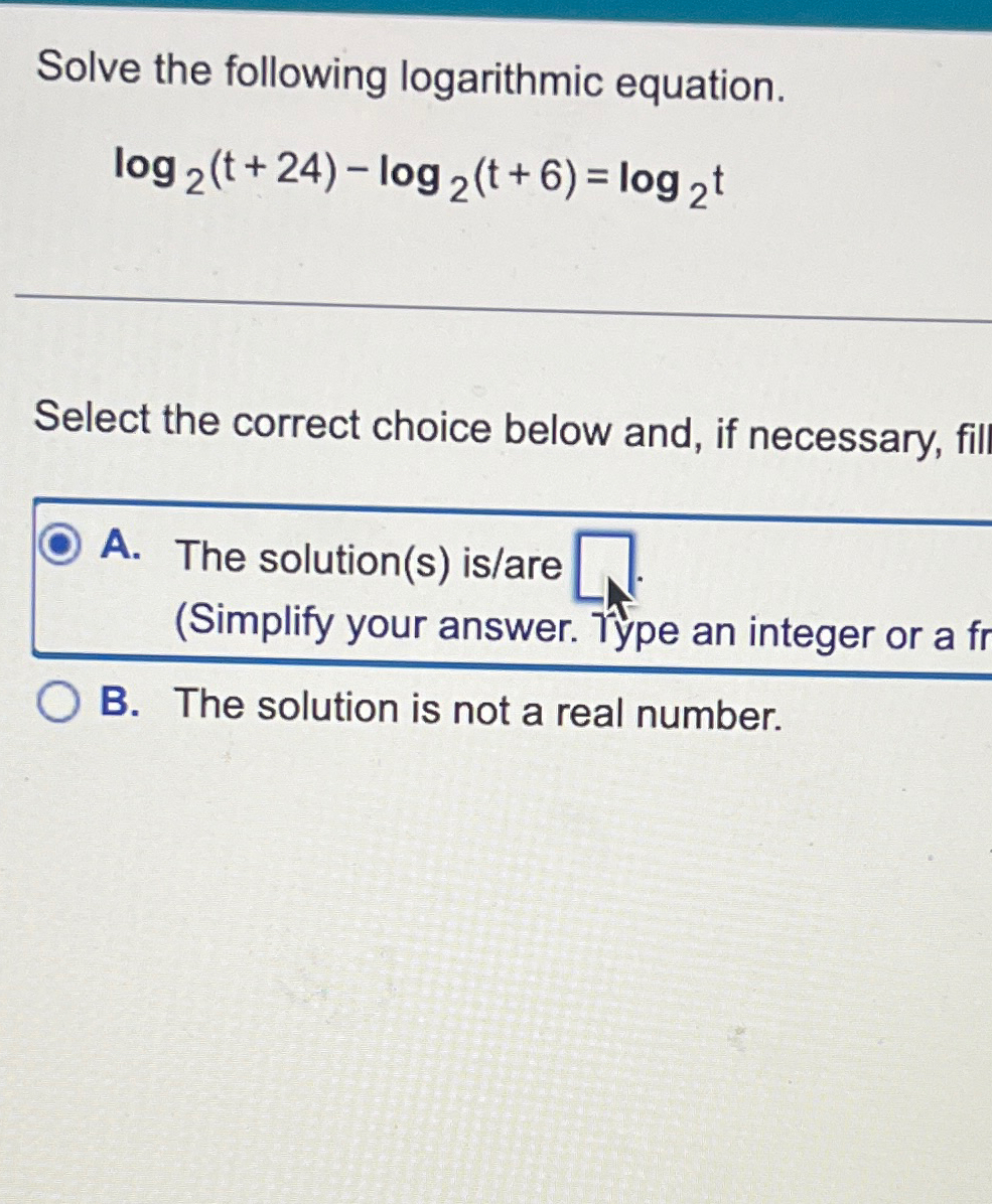 Solved Solve the following logarithmic | Chegg.com