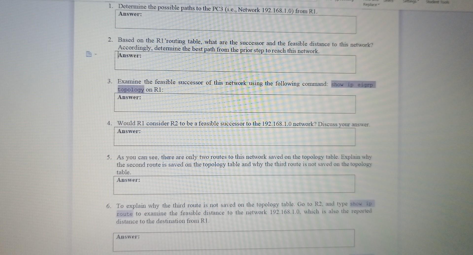 Solved 1. Determine the possible paths to the PC3 (i.e., | Chegg.com