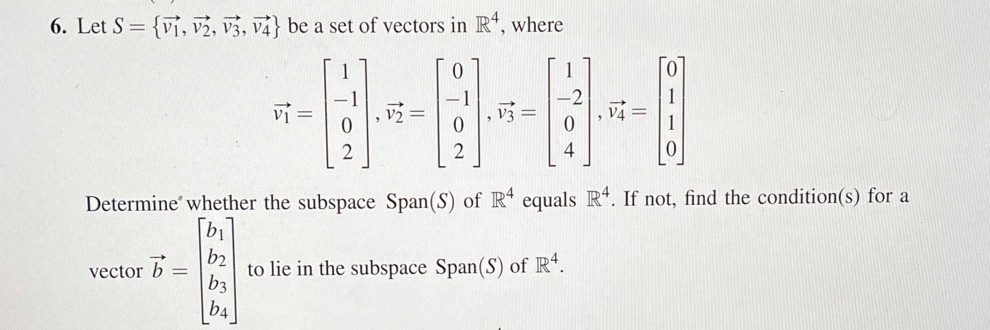 Solved Let S={vec(v1),vec(v2),vec(v3),vec(v4)} ﻿be a set of | Chegg.com