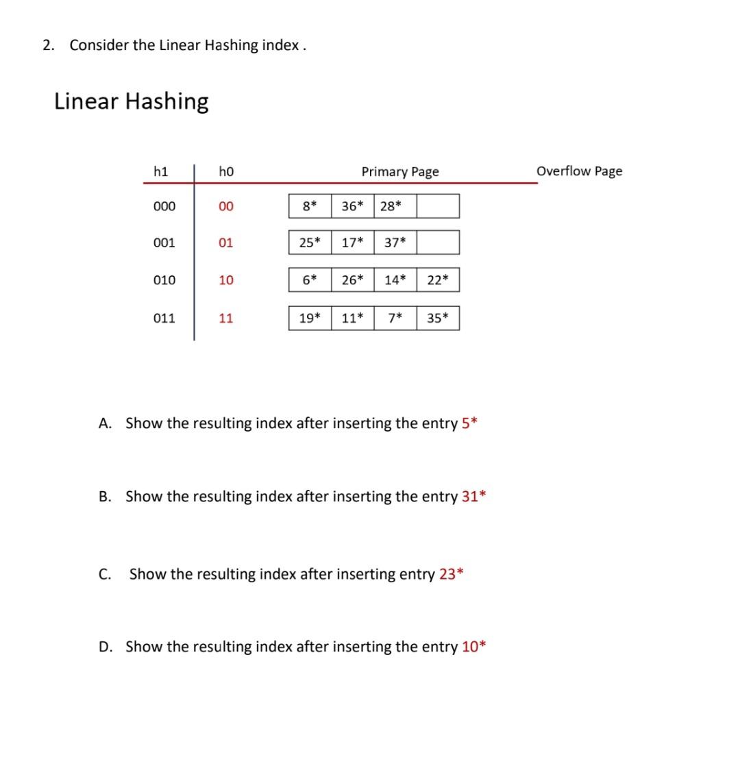 Solved 1. Consider the B+ tree index. - Every node can | Chegg.com