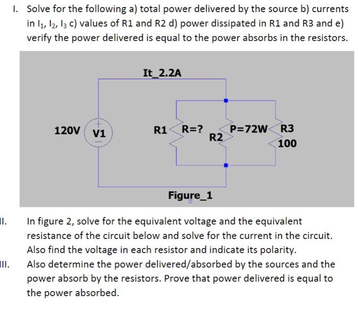 Solved Solve for the following a) total power delivered by | Chegg.com