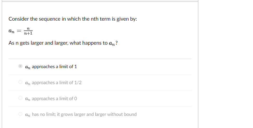 Solved Consider the sequence in which the nth term is given | Chegg.com