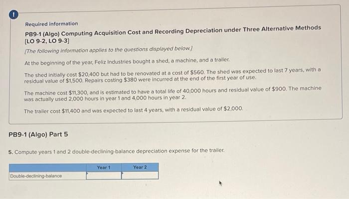 Solved Required information PB9-1 (Algo) Computing | Chegg.com