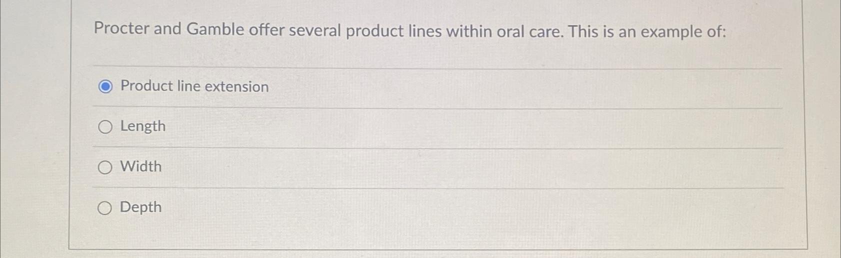 Solved Procter and Gamble offer several product lines within | Chegg.com