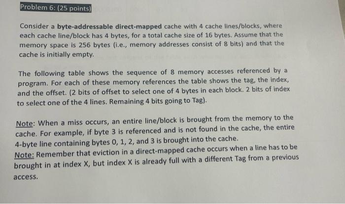 Consider a byte-addressable direct-mapped cache with | Chegg.com Consider a byte-addressable direct-mapped cache with | Chegg.com