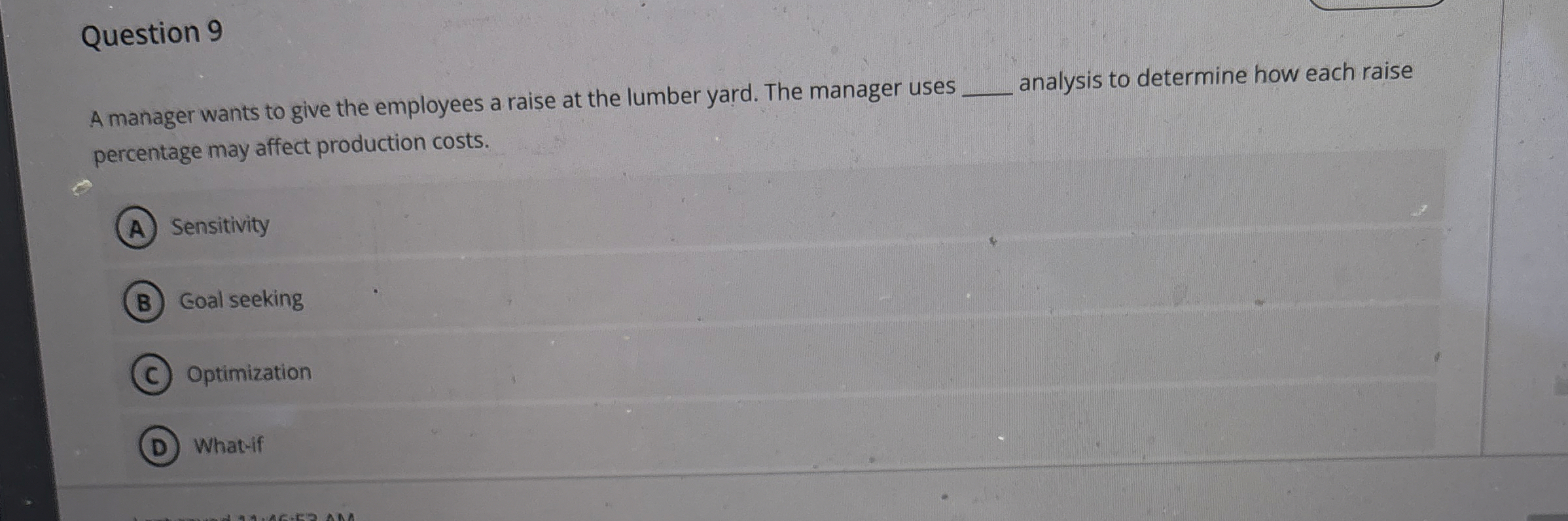 Solved Question 9A manager wants to give the employees a | Chegg.com