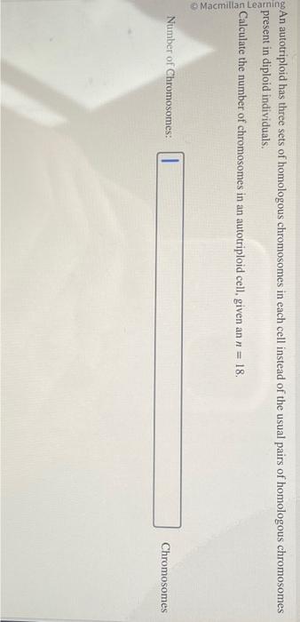 Solved An autotriploid has three sets of homologous | Chegg.com