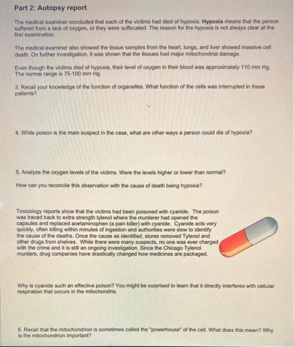 Solved Chicago Cyanide Murders: A Case Study In Cellular | Chegg.com