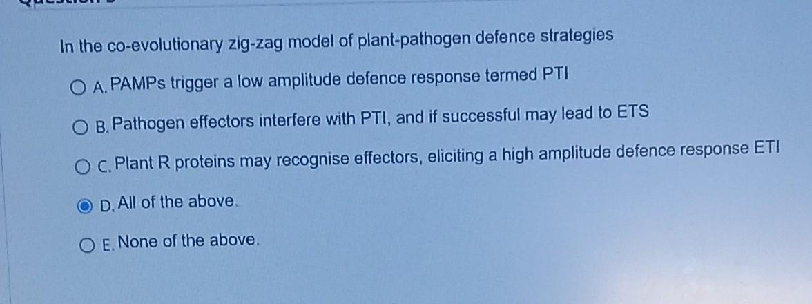 Solved In the co-evolutionary zig-zag model of | Chegg.com