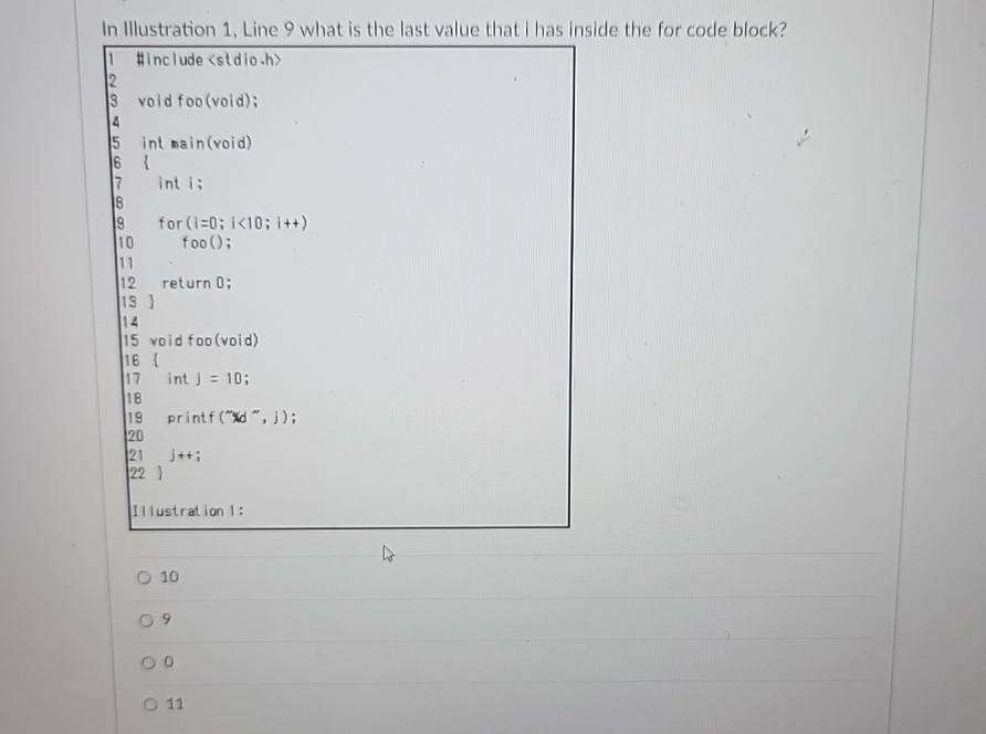 Solved In Illustration 1, ﻿Line 9 ﻿what is the last value | Chegg.com