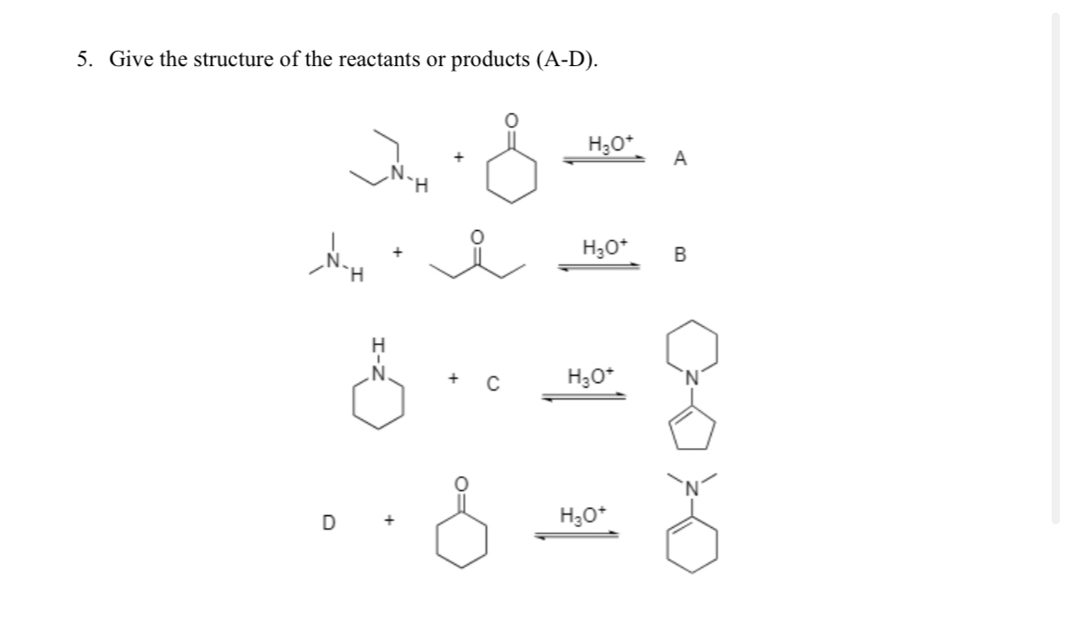 Solved by an EXPERT Give the structure of the reactants or products | Chegg.com