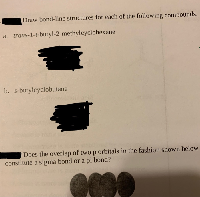 Solved Draw bond-line structures for each of the following | Chegg.com