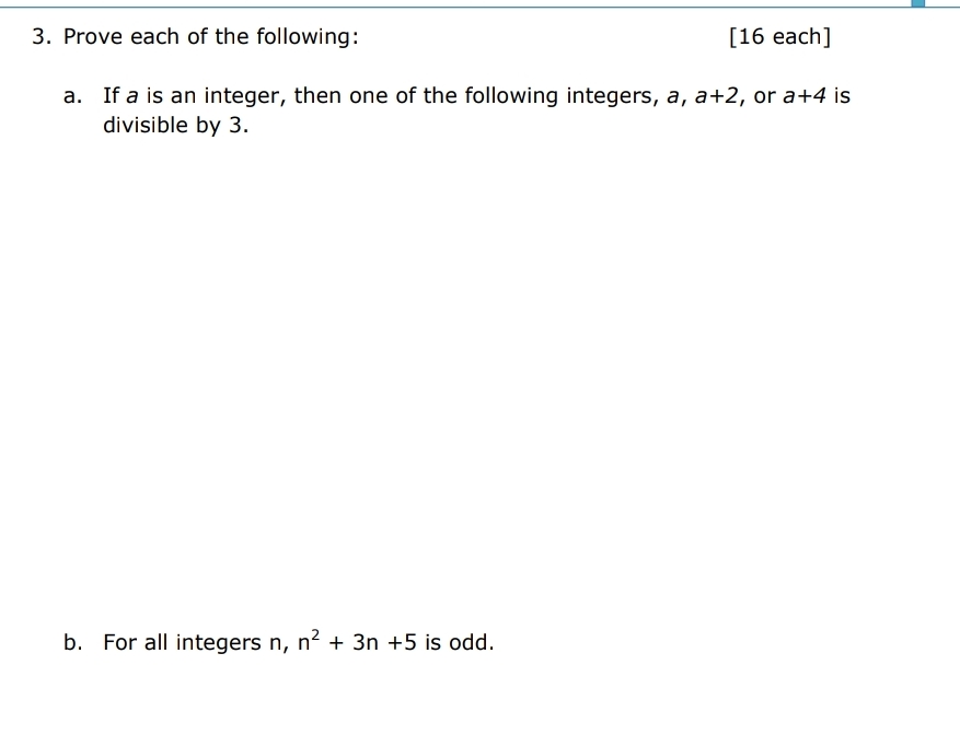 Solved Prove each of the following:[16 ﻿each]a. ﻿If a ﻿is an | Chegg.com