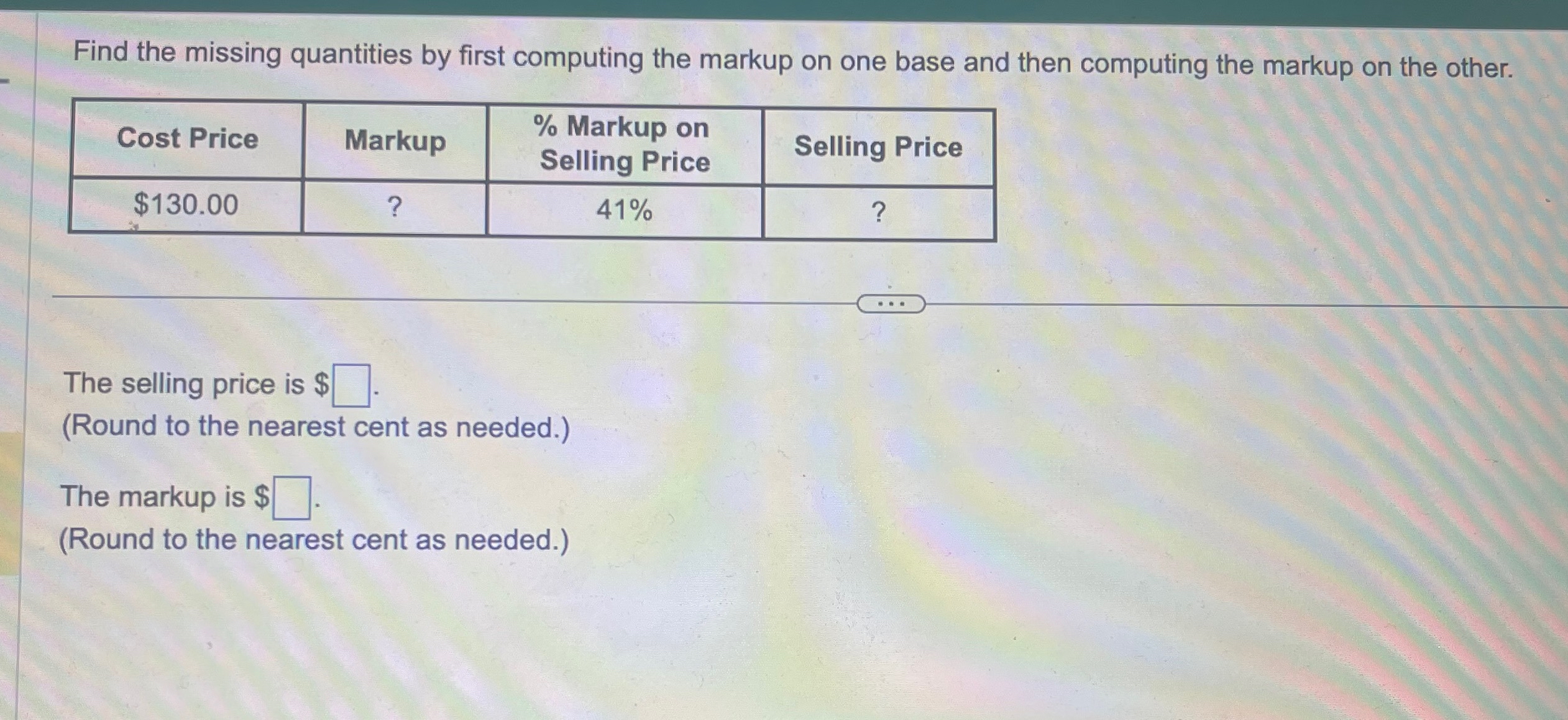 Solved Find the missing quantities by first computing the | Chegg.com