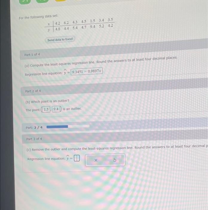 Solved For the following data set: Part 1 of 4 (a) Compute | Chegg.com