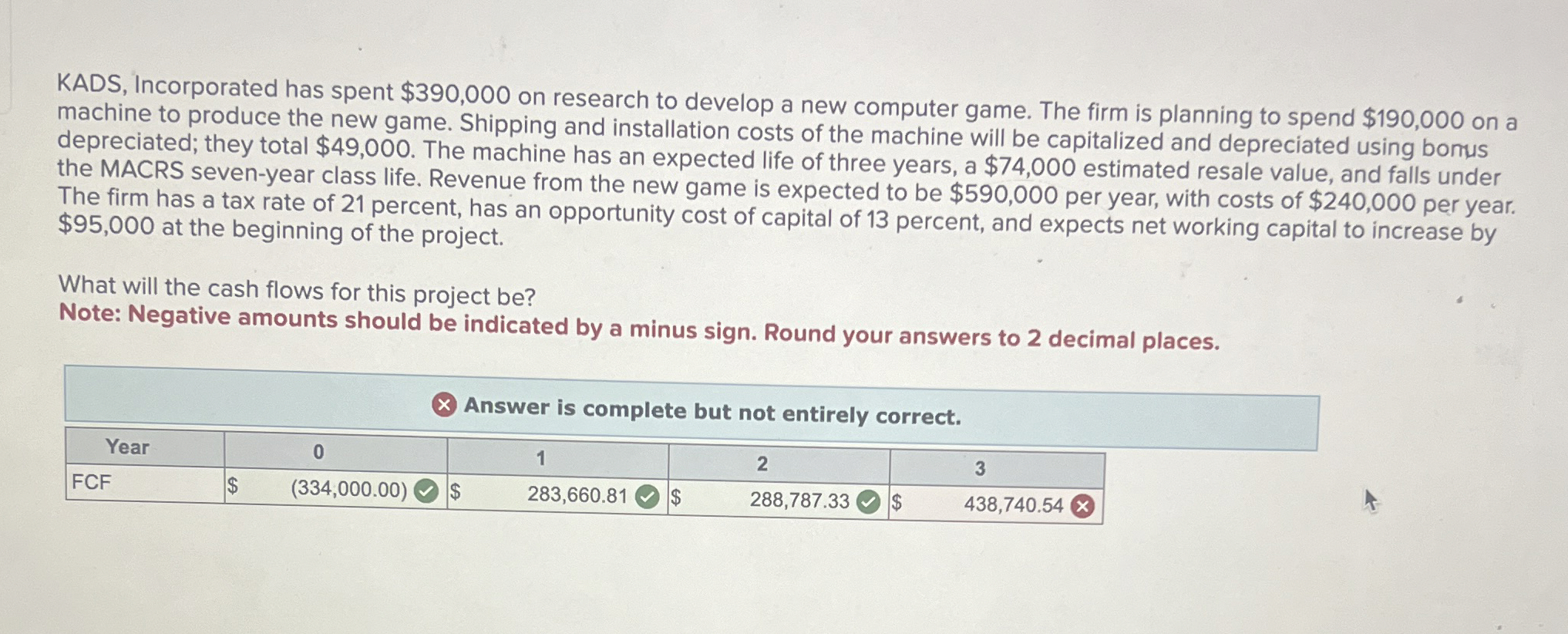Solved KADS, Incorporated has spent $390,000 ﻿on research to | Chegg.com