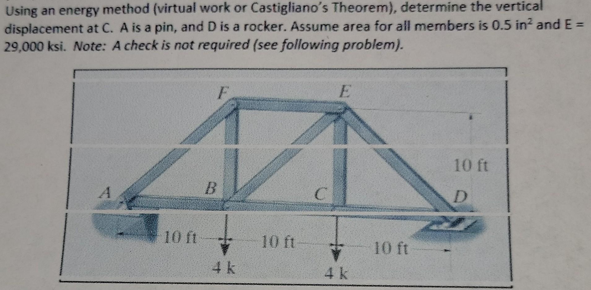 Solved Please solve and show work using the VIRTUAL WORK | Chegg.com