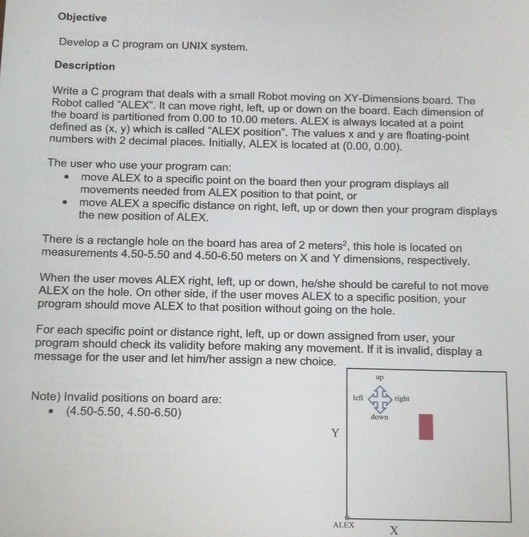 Solved Objective Develop a C program on UNIX system. | Chegg.com