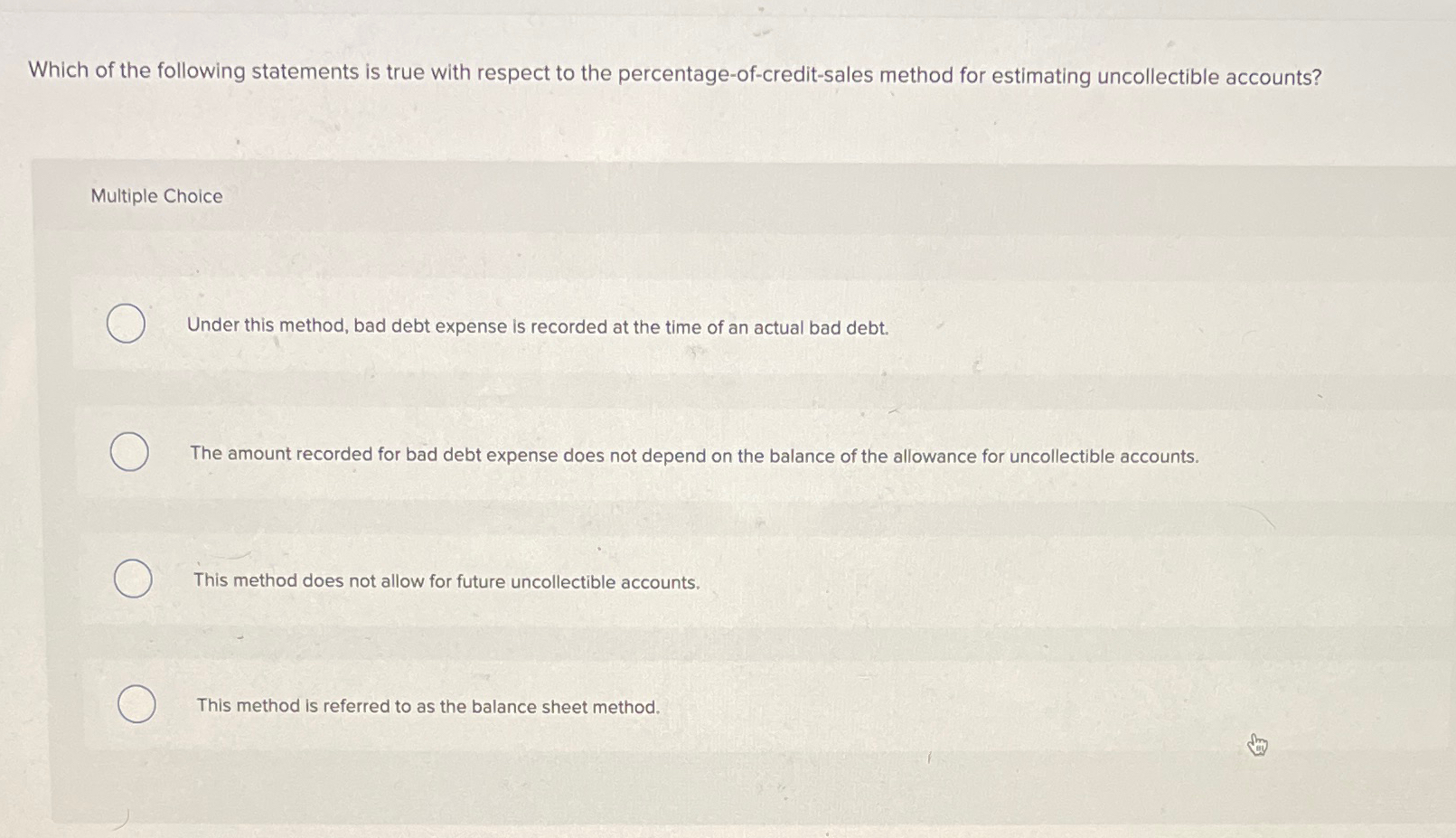 Solved Which of the following statements is true with | Chegg.com