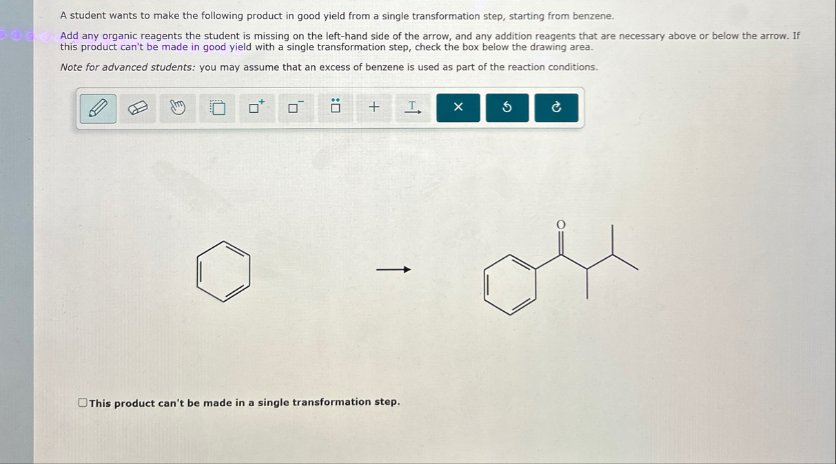 Solved A student wants to make the following product in good | Chegg.com